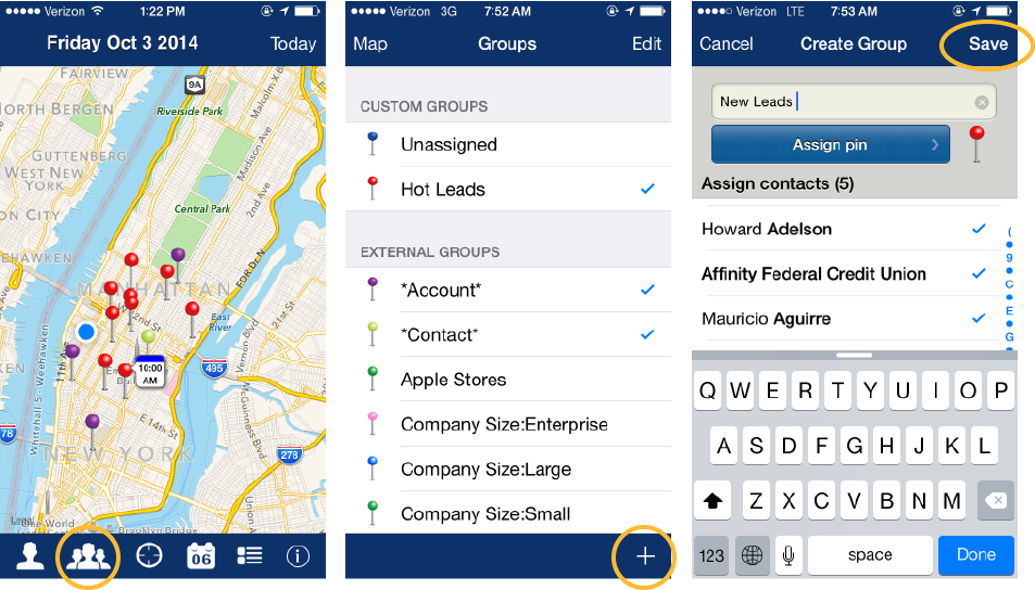 How to Add and Edit Custom Groups (iPhone) | Mapview (formerly Sales Navigator) - Route Planner ...