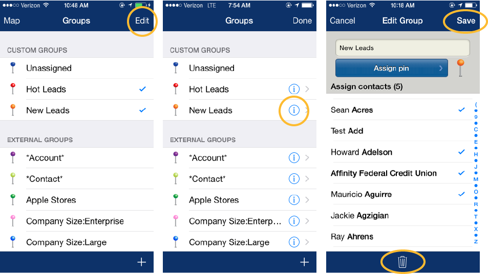 How to Add and Edit Custom Groups (iPhone) | Mapview (formerly Sales Navigator) - Route Planner ...