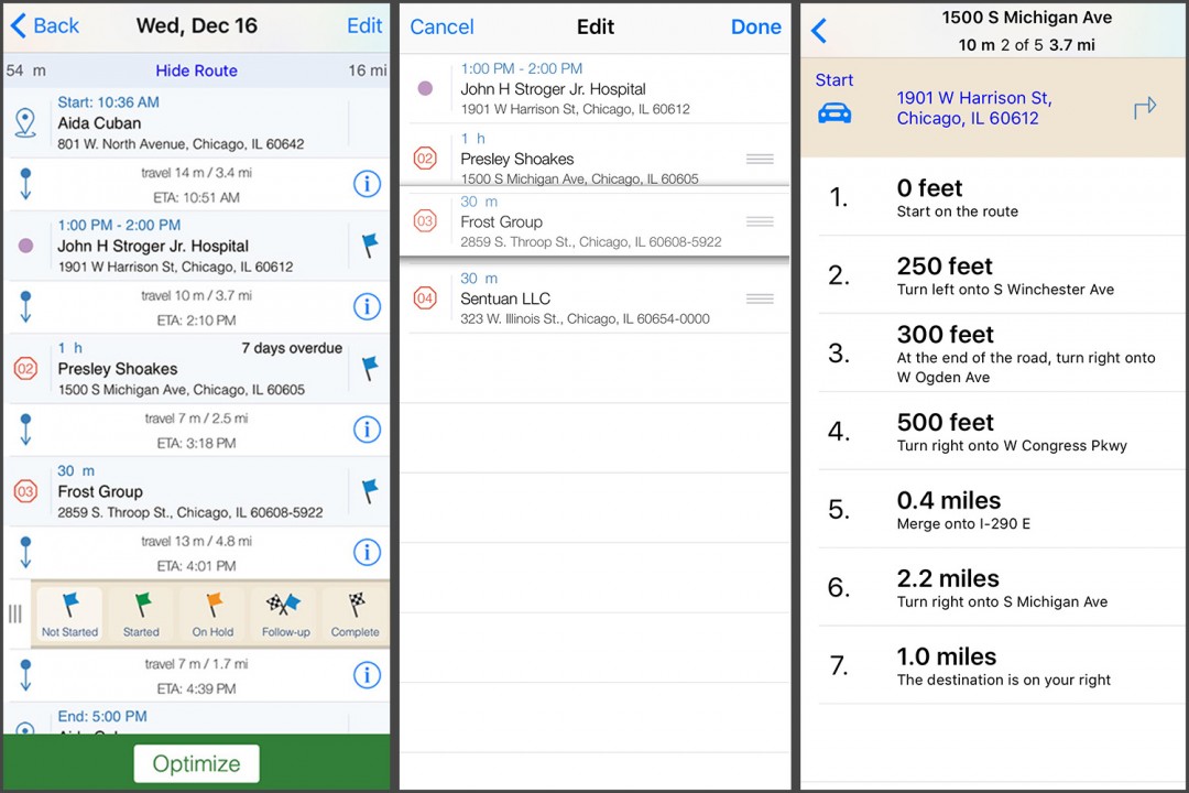 Trips Overview Mapview Formerly Sales Navigator Route Planner And